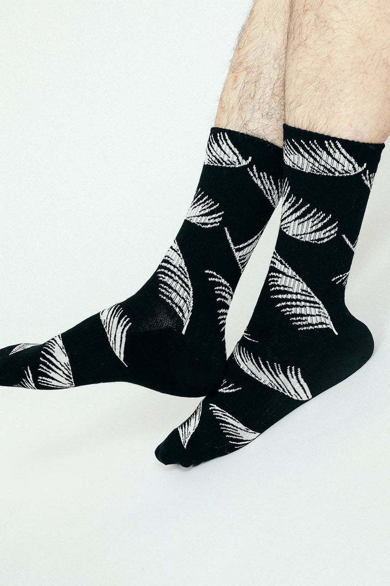 Palms Crew Sock: Black – cantiqLA